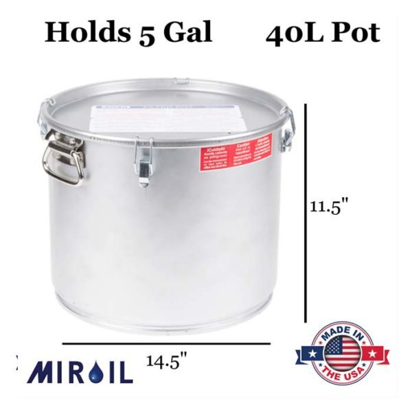 Miroil Grease Bucket / Filter Pot With Lid 02040 - 40L 5 Gallon | The ...