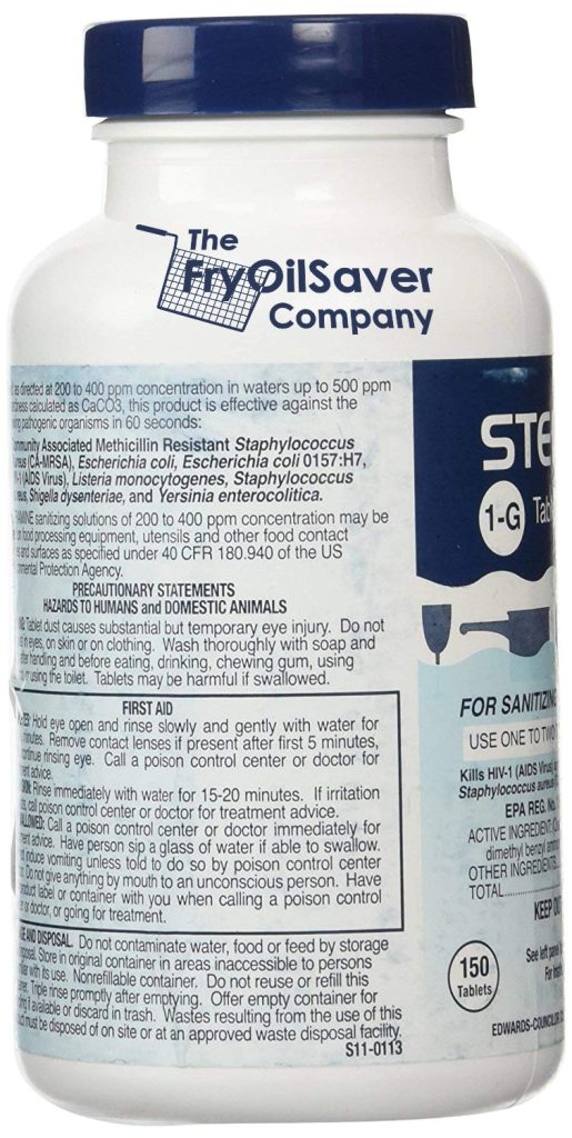 6 x Steramine Quaternary Sanitizing Tablets, 150 Tablets per Bottle ...