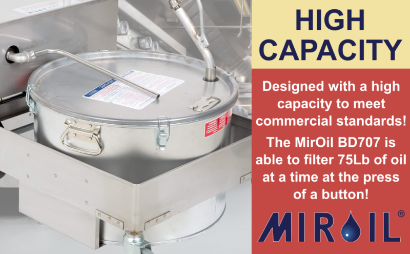 MirOil BD707 75 lb Electric Fryer Oil Filter Machine & Discard Trolley ...