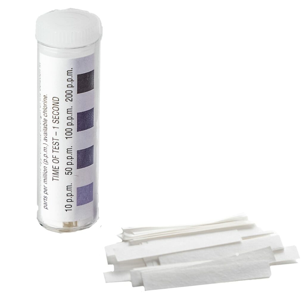 QUAT and Chlorine Sanitizer Test Kit - 2x Vials of 100 Strips - USA