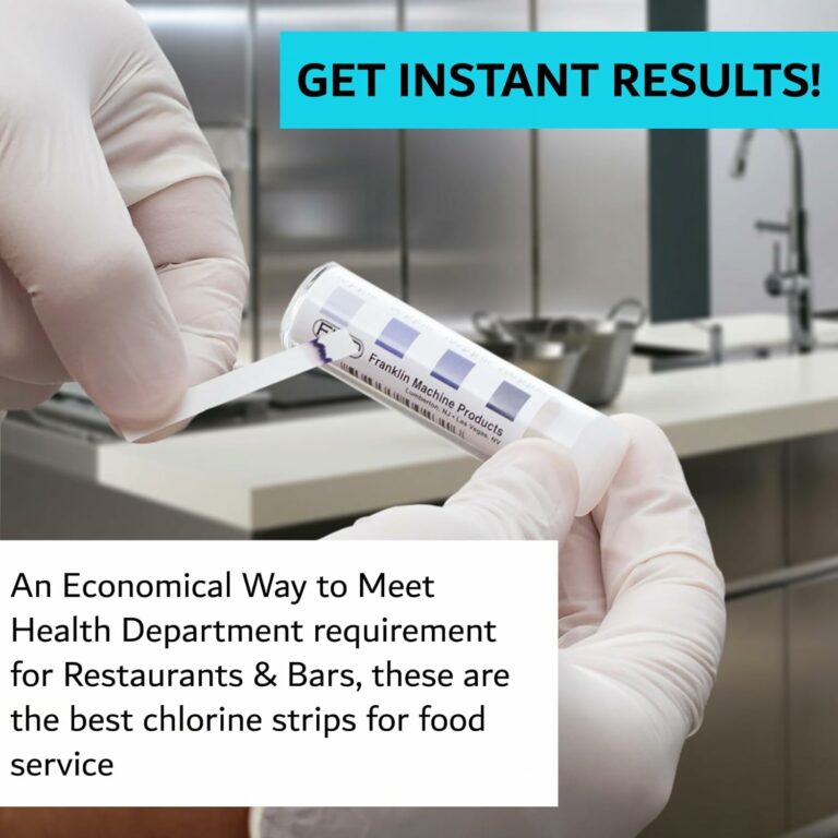 QUAT and Chlorine Sanitizer Test Kit - 2x Vials of 100 Strips - USA
